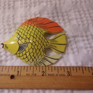 Jewelry | Yellow Orange Fish Pin Brooch | Poshmark
